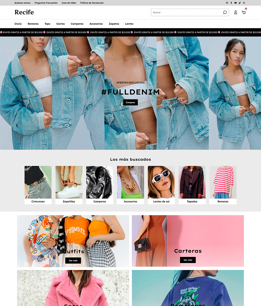 Plantillas de E-commerce: Tienda de Diseños Nube.