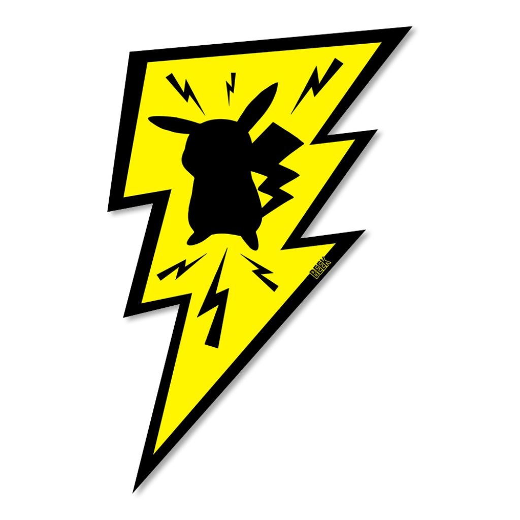 Placa Decorativa Raio Pikachu Pokémon 24x16