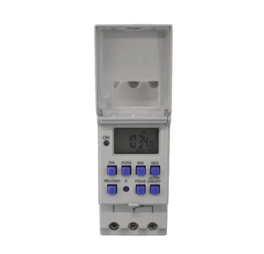 Temporizador Timer Digital Fixação Trilho Din 220v Exatron