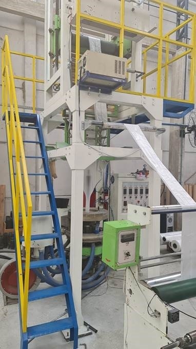 Extrusora Chinesa 45mm usada balão largura 600mm PEAD, PEBD e linear ...