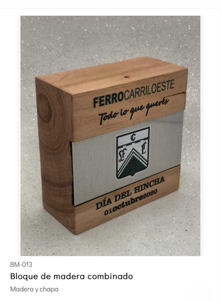 premio BM-013 Madera Eco, grabado en laser, Cada Uno, MINIMO de compra ...