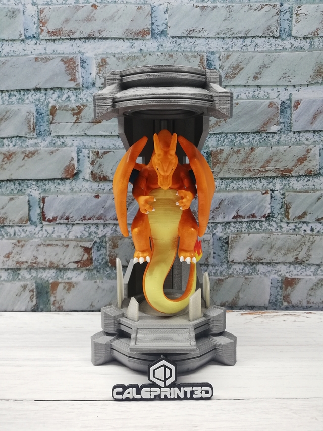 Lámpara Laboratorio Charizard led a pila - Caleprint3d