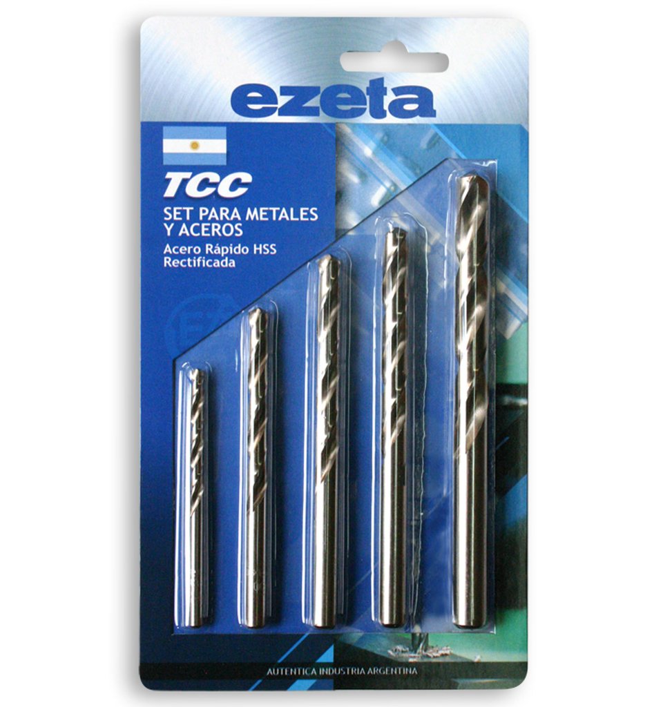 Set de 5 Mechas para Acero Inoxidable Ezeta