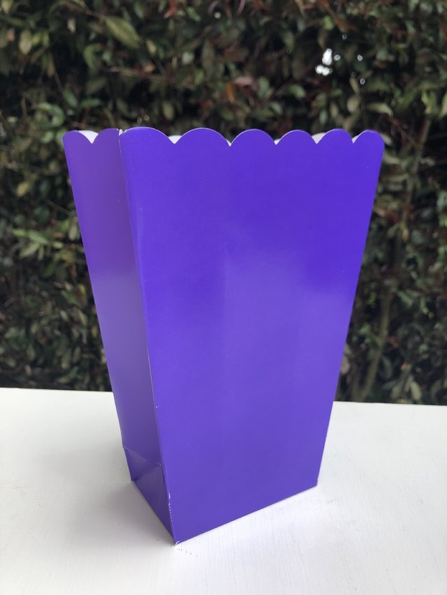 Caja Crispetera Grande Morado x10 unidades - Vix Party