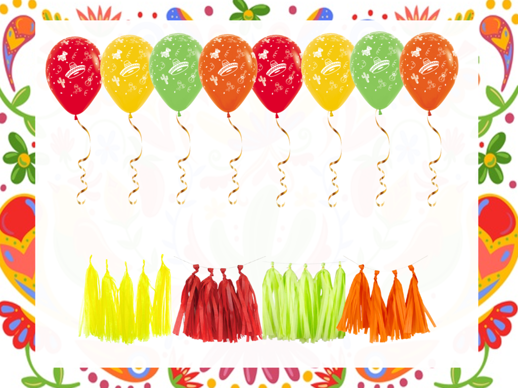 Party Kit Festones y Globos Mexicano - Vix Party