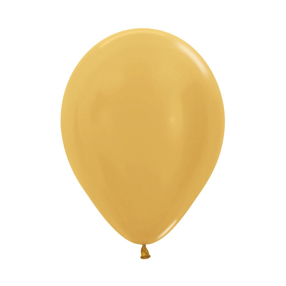 Globo R9 Metal Dorado Sempertex x6 - Vix Party