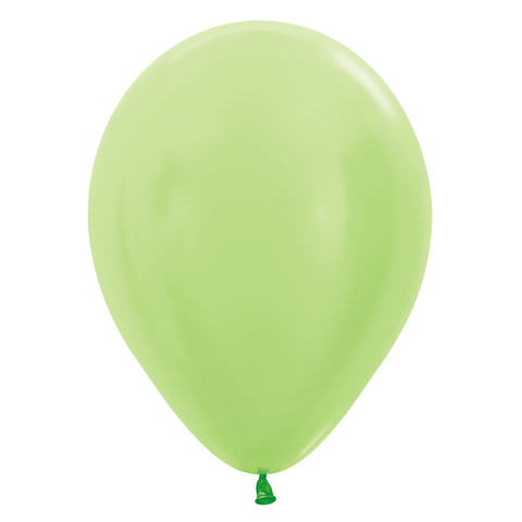 Globo R9 Satín Verde Lima Sempertex x6 - Vix Party