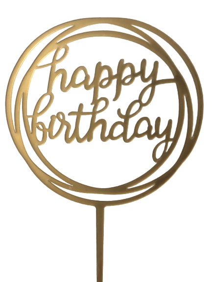 Cake Topper Happy Brithday Aros - Comprar en Vix Party