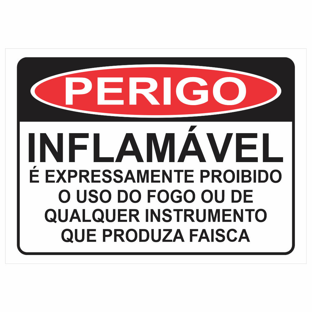 Adesivo Perigo - Inflamável