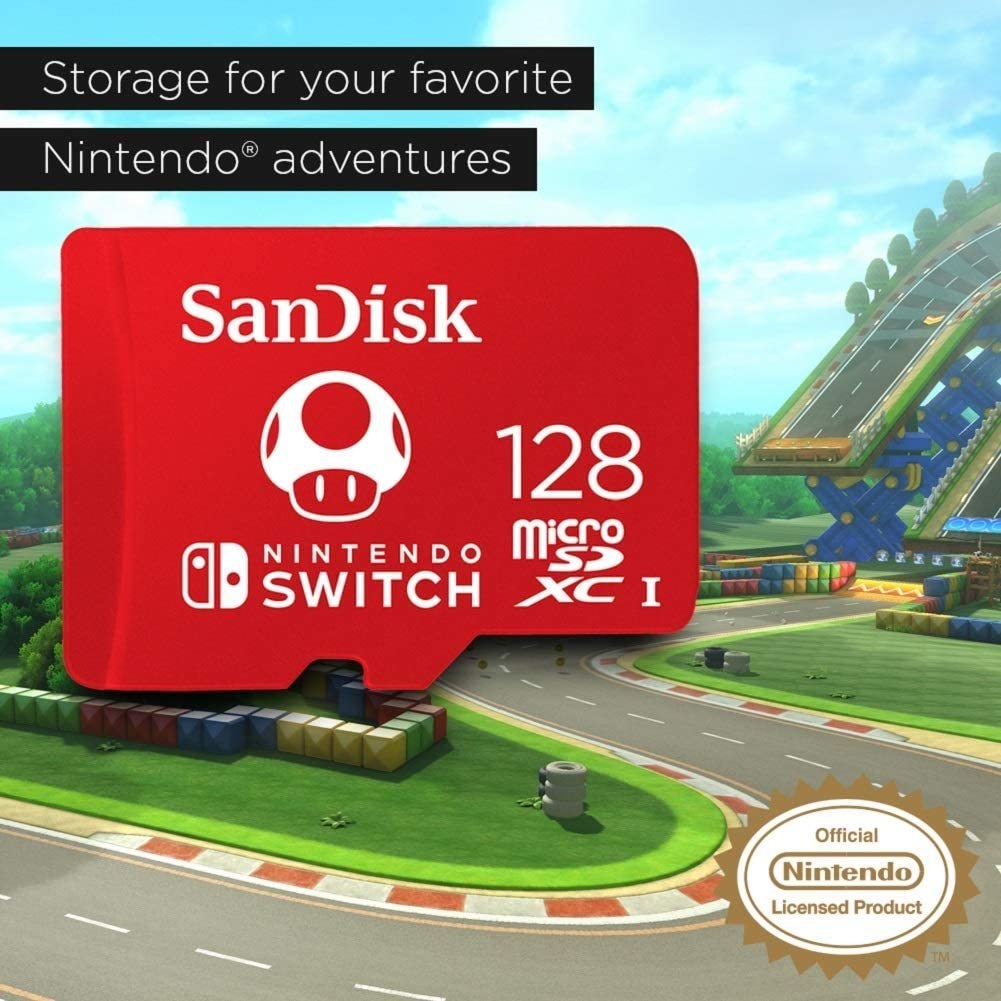 MEMORIA MICRO SD SANDISK 128GB MARIO OFICIAL NINTENDO SWITCH