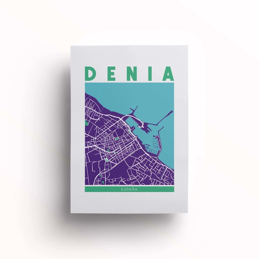 Lámina Postal Denia, España - Comprar en Maplanos