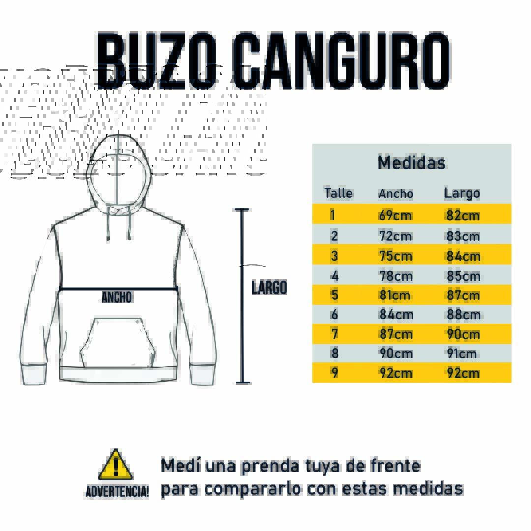 Buzo canguro rústico con lycra Bobbio