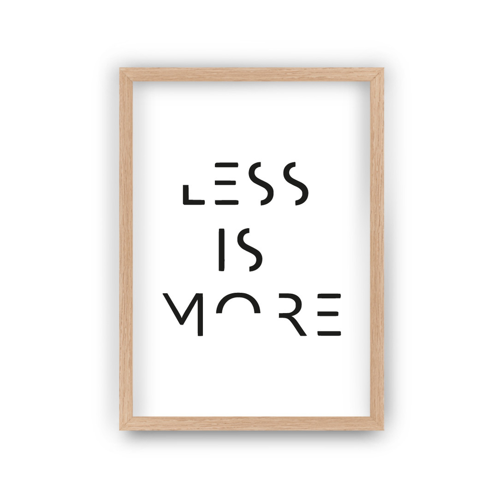Cuadro Quotes & Typography Less is More