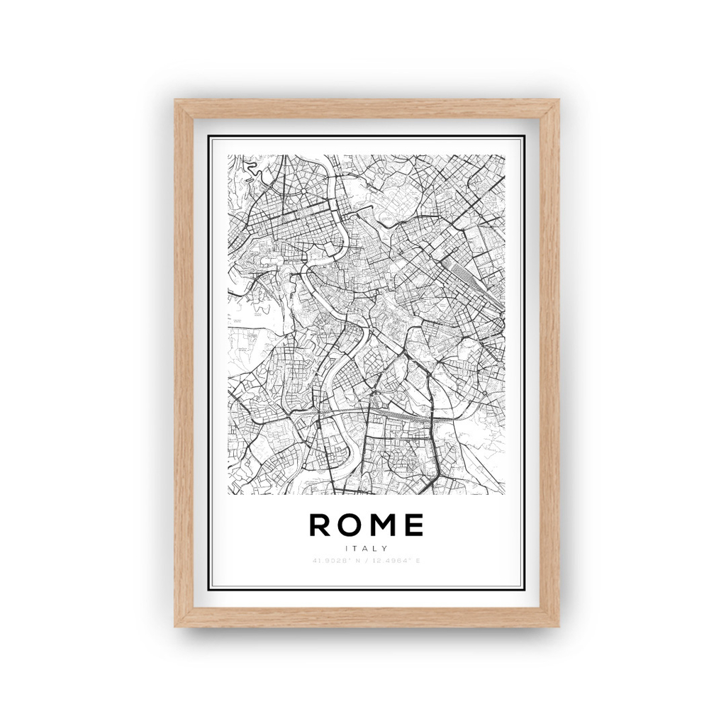 Cuadro Travel Rome Italy Map - Puerta de Goya