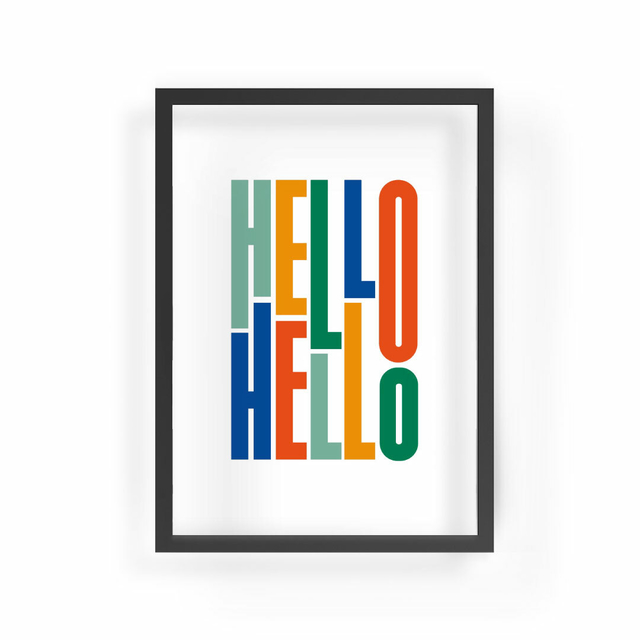Cuadro Quotes & Typography HELLO - Puerta de Goya