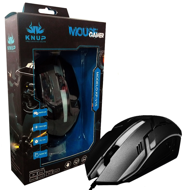 Mouse Gamer com Fio KP-V15, KNUP - Web Palmas