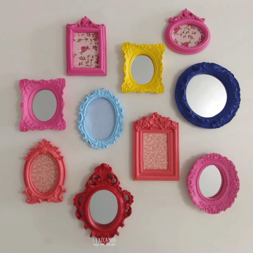 Kit Mini Molduras Coloridas - Fuxicando Arte em Tecido
