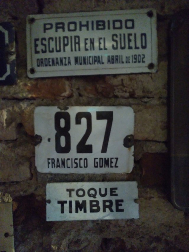 Cartel de Chapa enlozado Toque Timbre