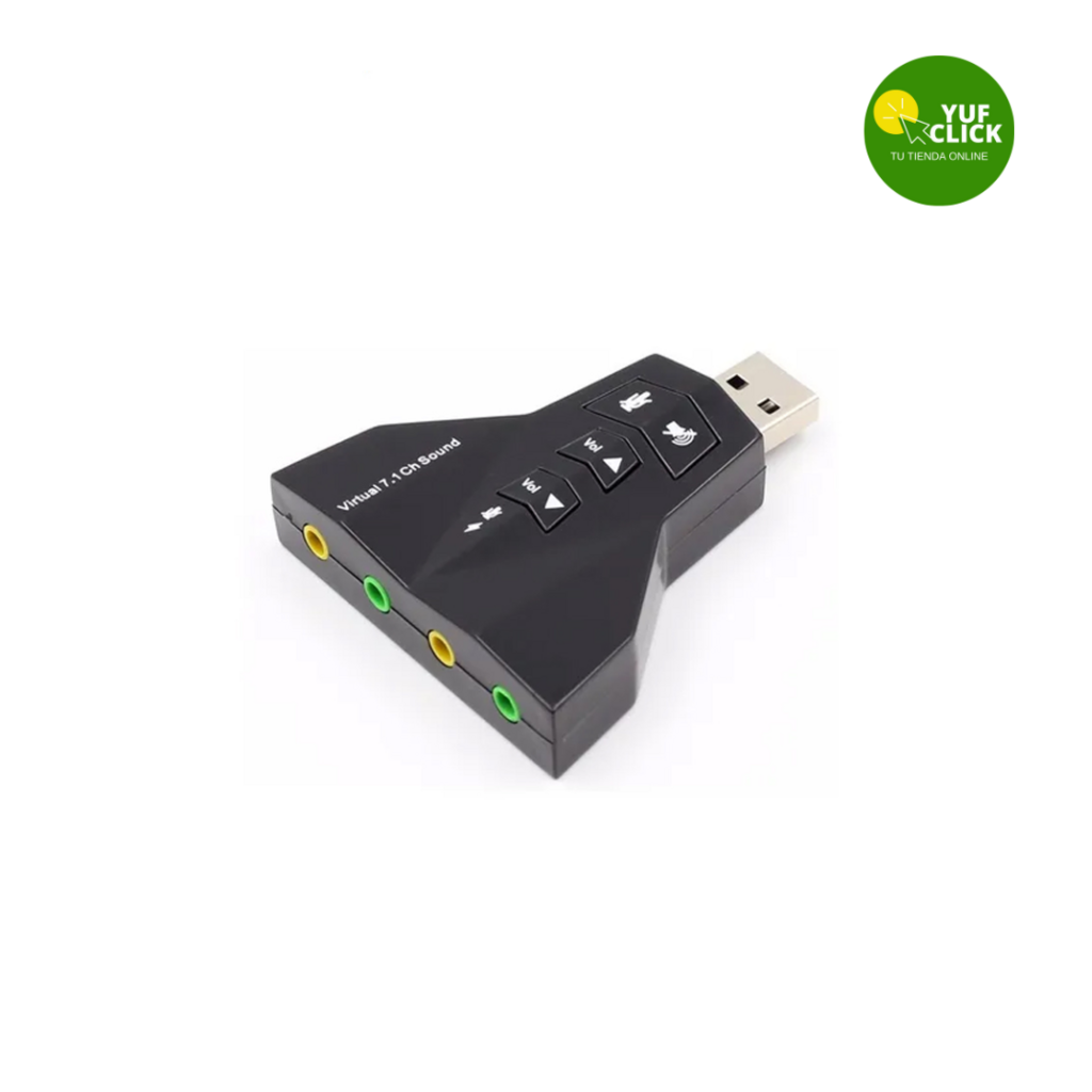 Placa De Audio Sonido Usb Externa Doble Salidas 7.1 Dj Pc