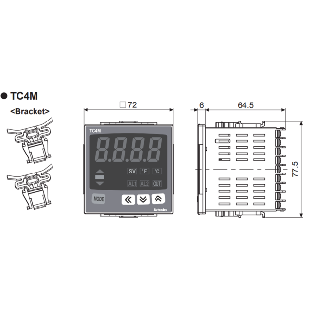 Controlador Temperatura Digital 72 x 72mm Autonics TC4M 14R