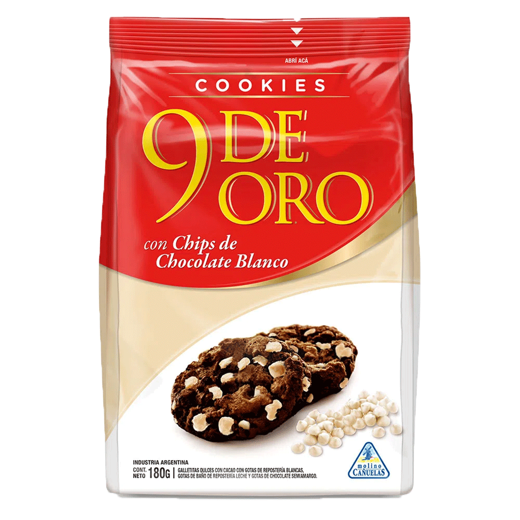9 de Oro Cookies con Chips de Chocolate Blanco - B&B