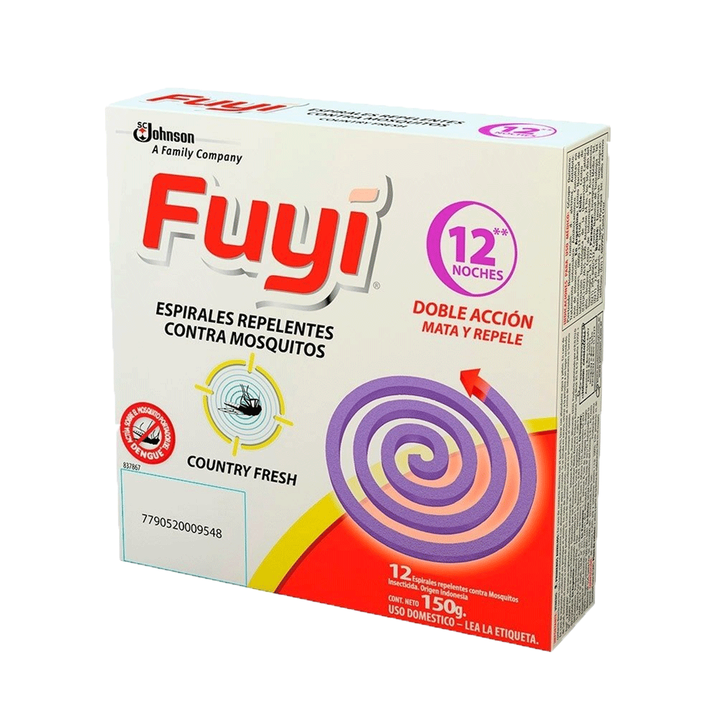 Fuyi Espirales Repelente Contra Mosquitos Country Fresh