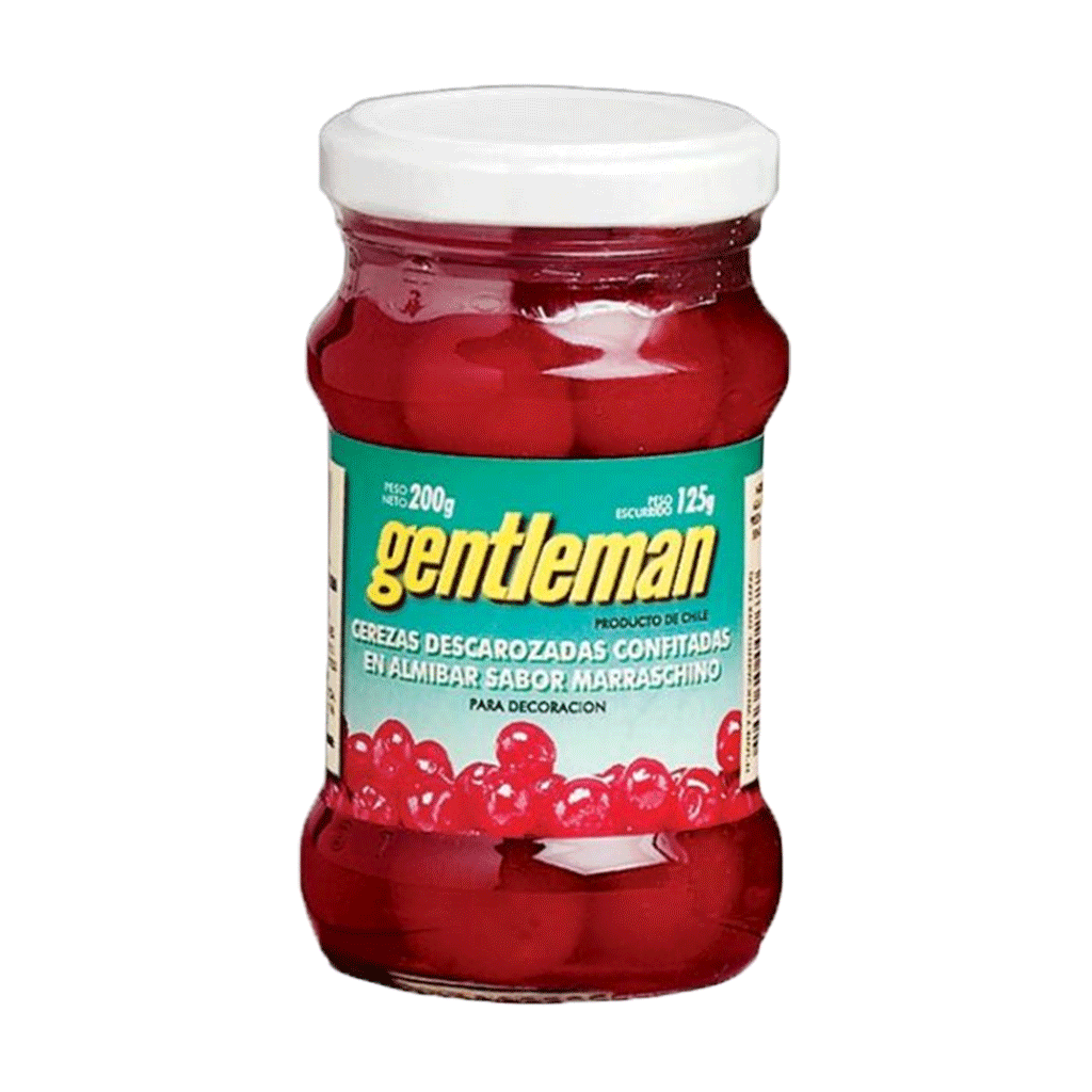 Gentleman Cerezas Confitadas Descarozadas en Almibar sabor Marraschino