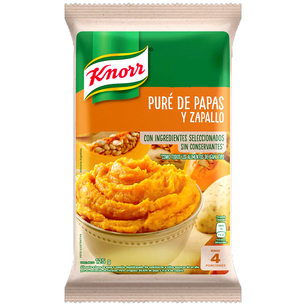 Knorr Puré de zapallo 125g - Comprar en B&B