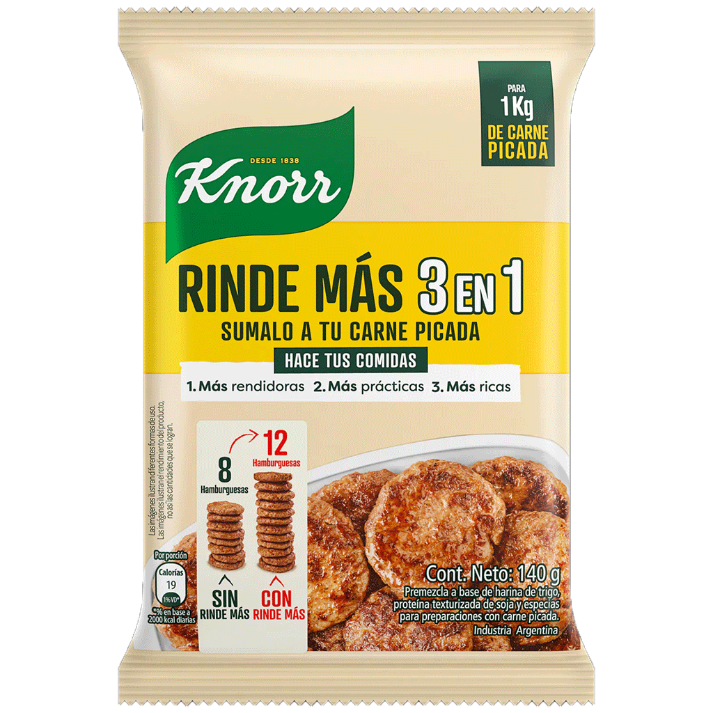 Knorr Rinde Más 3 en 1 x 140g - Comprar en B&B