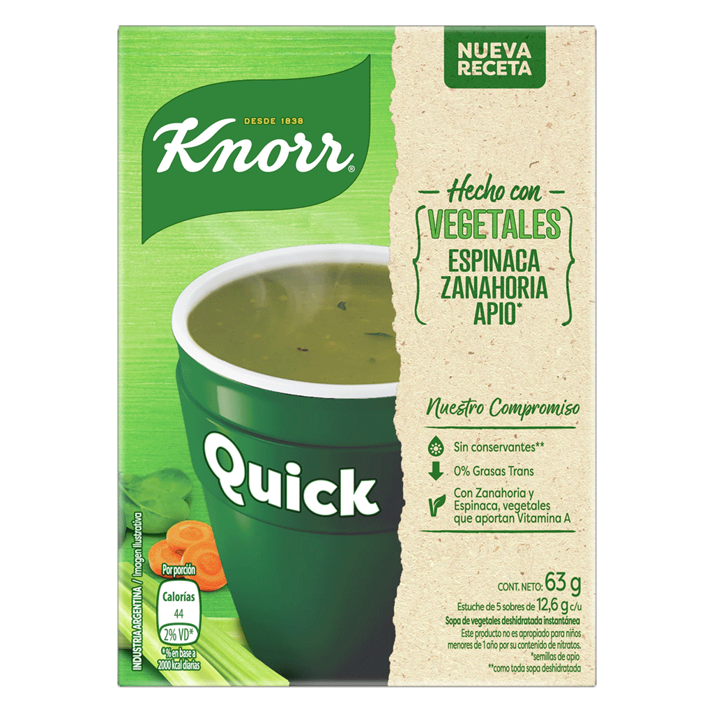 Knorr Sopas Quick Vegetales - Comprar en B&B