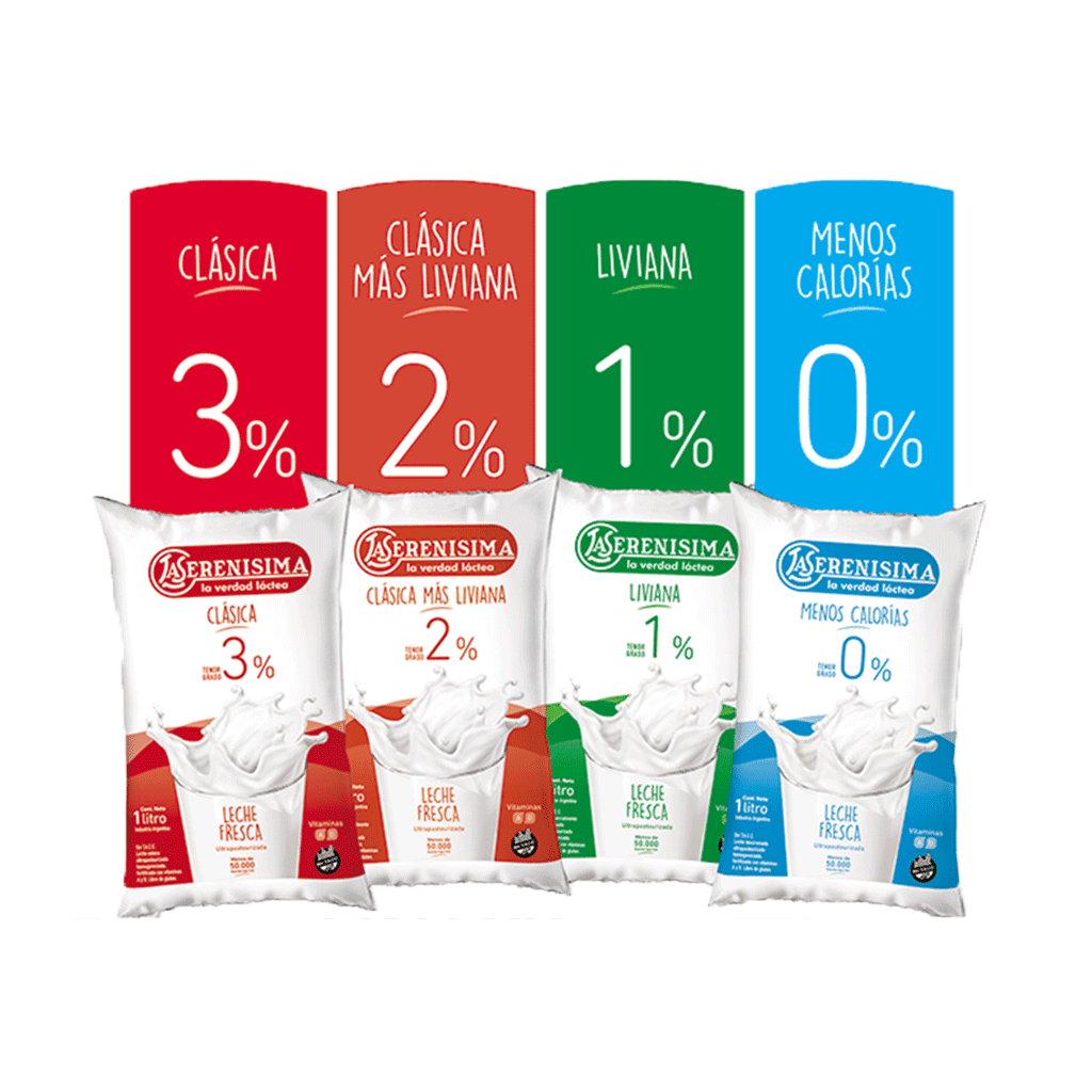 La Serenisima Leche 1% en sachet - Comprar en B&B