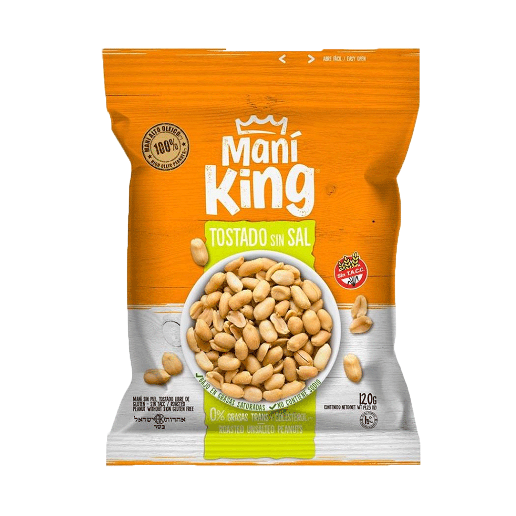 Maní King Tostado Sin Piel 120g - Comprar en B&B