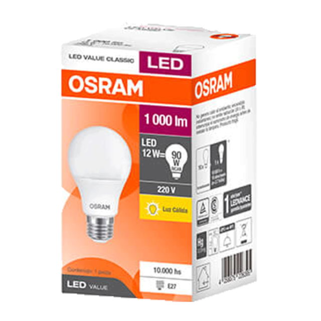 Osram Lampara Led 12w Luz Cálida - Comprar en B&B