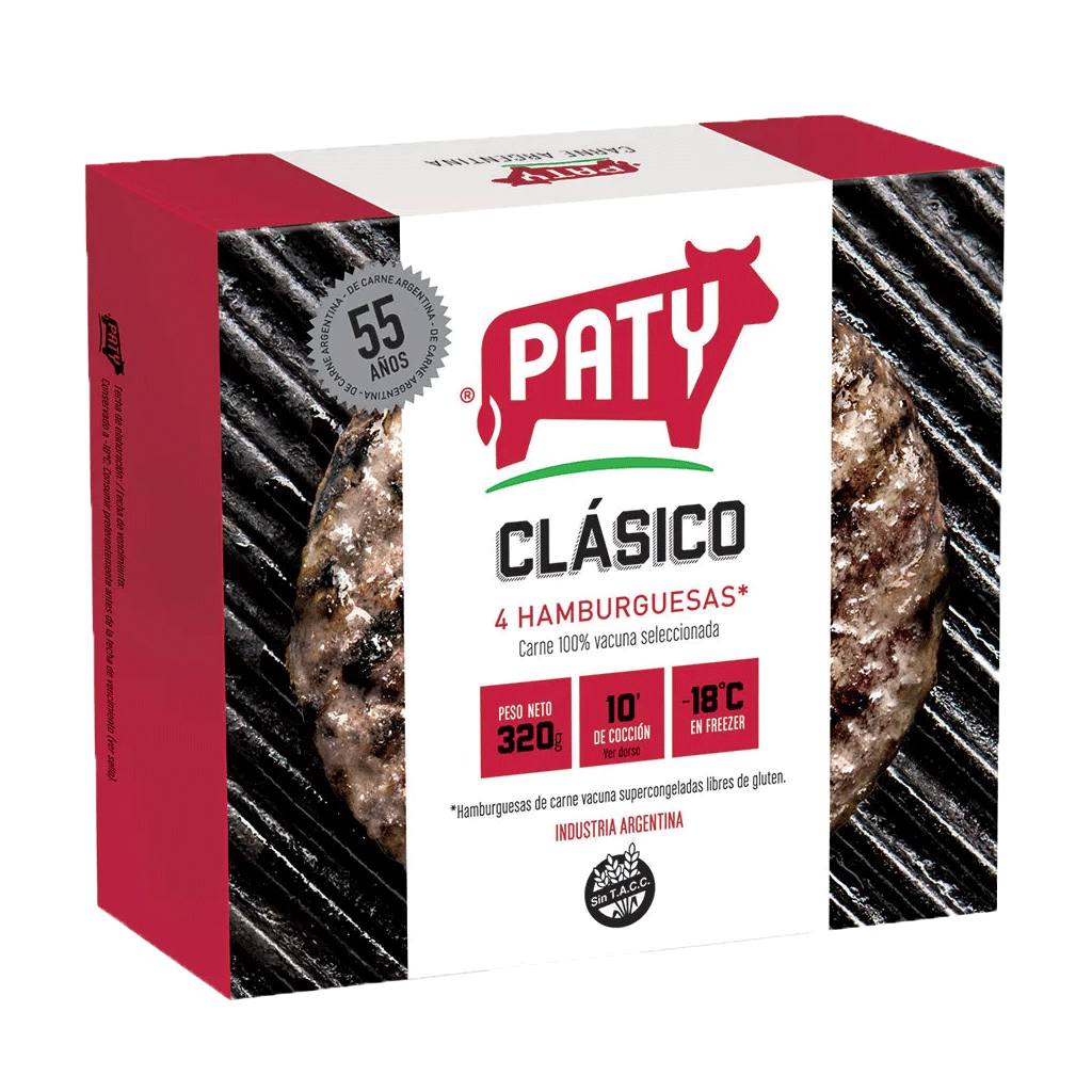 Paty Hamburguesas Clásico 4 unidades - Comprar en B&B