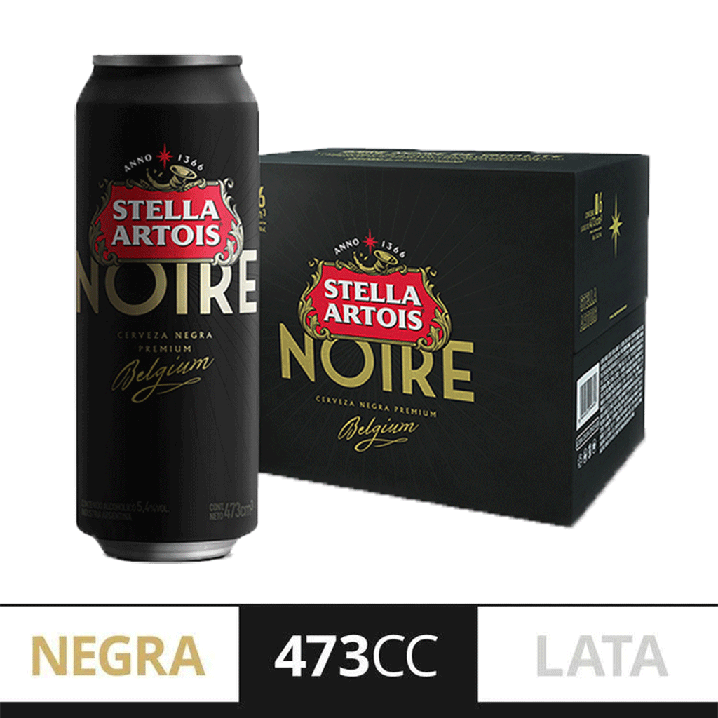 Stella Artois Noire 473 ml x6 - Comprar en B&B