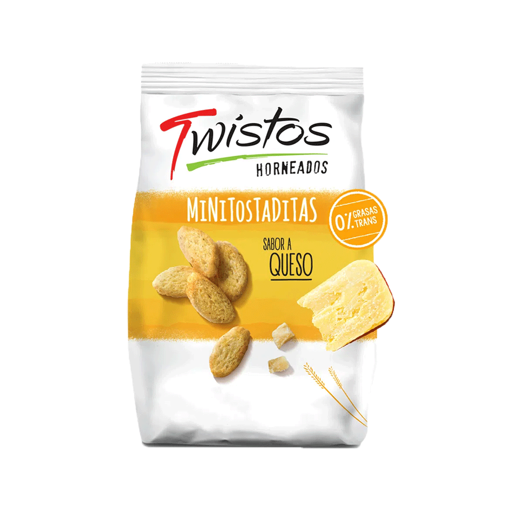 Twistos Horneados Mini Tostaditas Queso 40g - B&B
