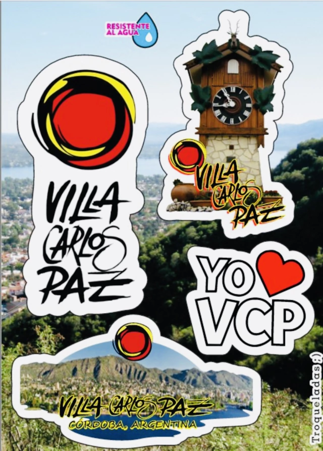 Stickers Autoadhesivos Villa Carlos Paz - Deco Bazar