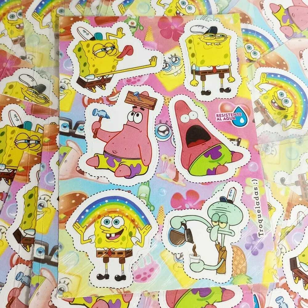 Stickers Autoadhesivos Bob Esponja - Deco Bazar