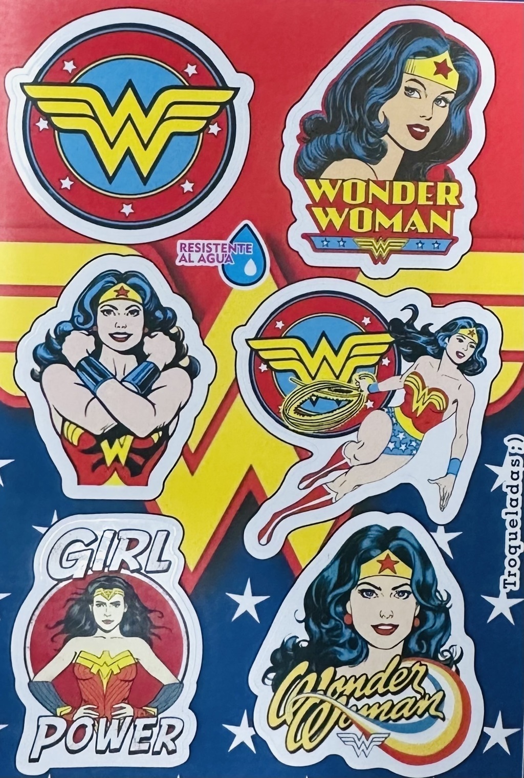 Stickers Autoadhesivos Mujer Maravilla - Deco Bazar