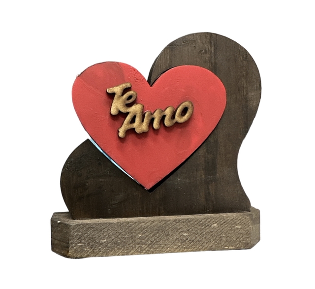 Corazón Te Amo Madera Grande - Comprar en Deco Bazar