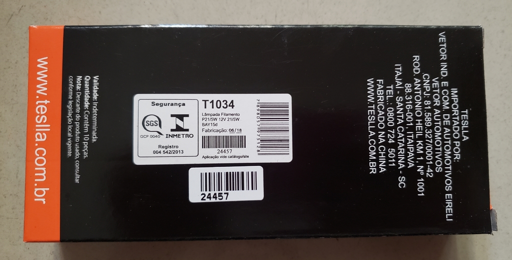 Lâmpada Amarela 2 Polos 21w/5w Nissan March Versa Hyundai HB20