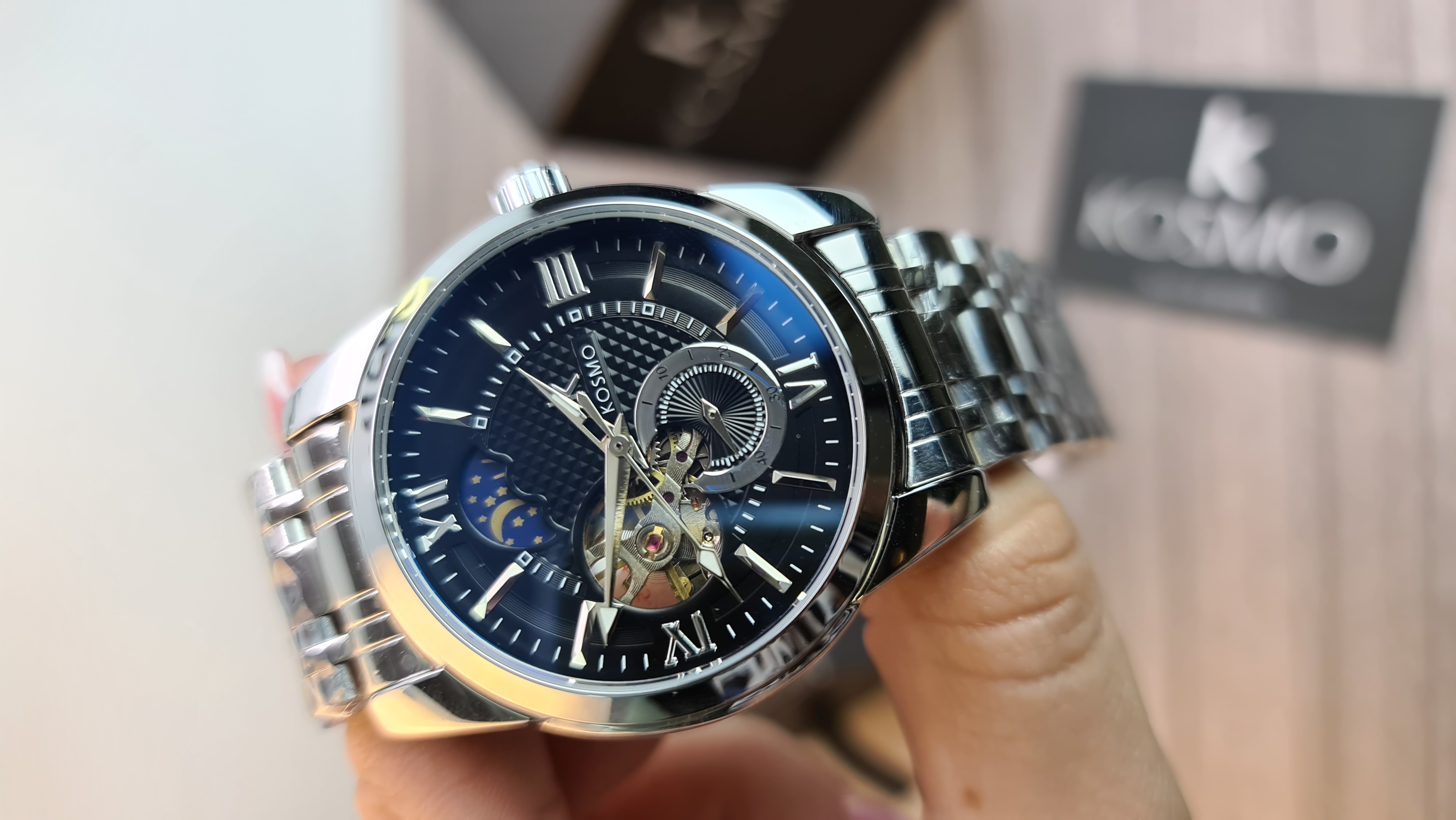 RELOJ KOSMO AUTOMÁTICO FASE LUNAR K805C