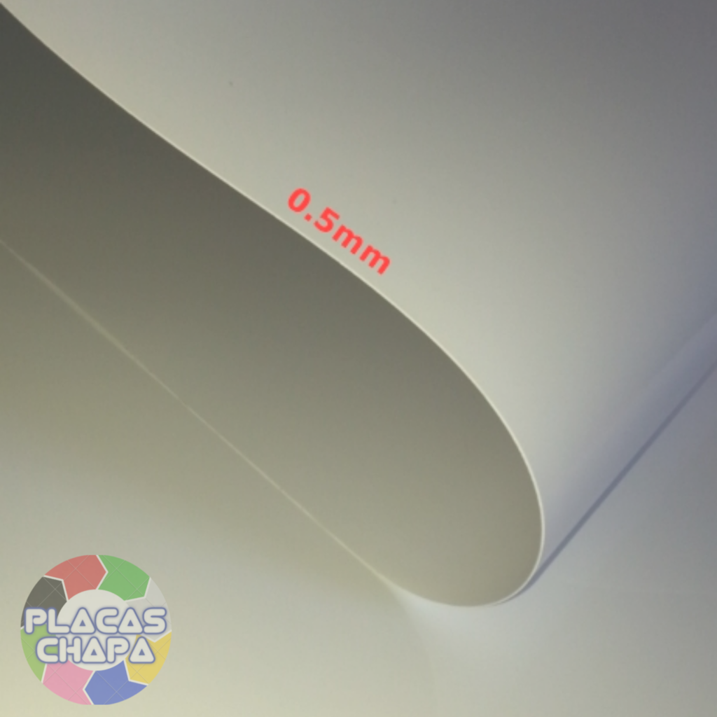 Chapa Placa PS Poliestireno Branca 0.50mm X 50cm X 50cm (a unidade)