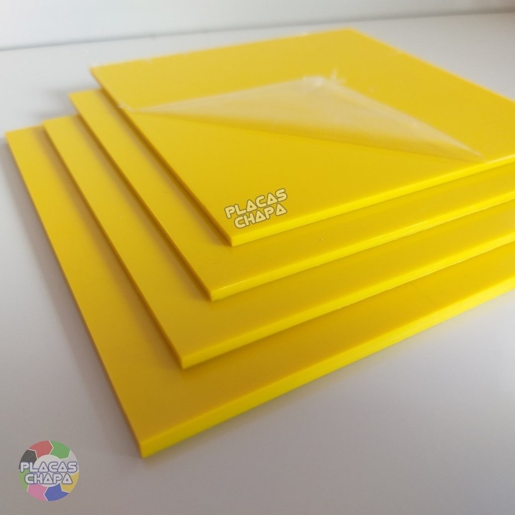 Placa PS Poliestireno Colorida 3mm X 100cm X 100cm