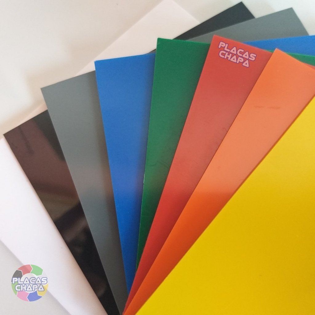Placa PS Poliestireno Colorida 3mm X 100cm X 100cm