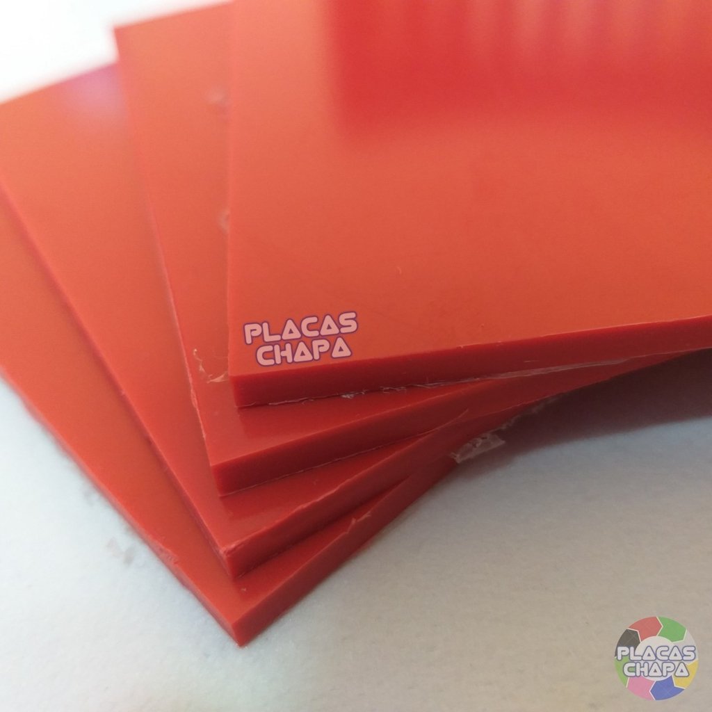 Placa PS Poliestireno Colorida 3mm X 50cm X 50cm