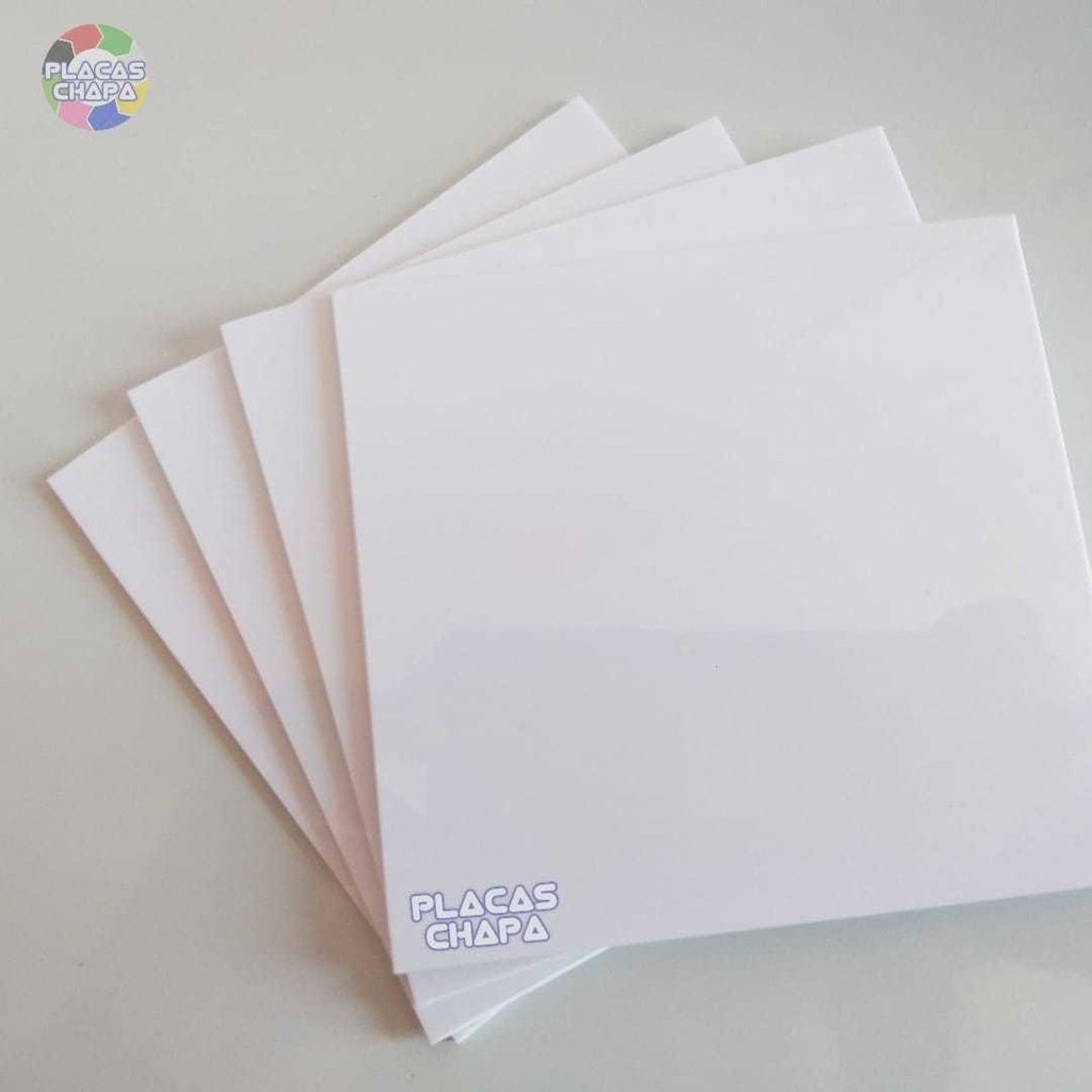 Placa PS Poliestireno Branco Fosco 4mm X 200cm X 100cm (a unidade)