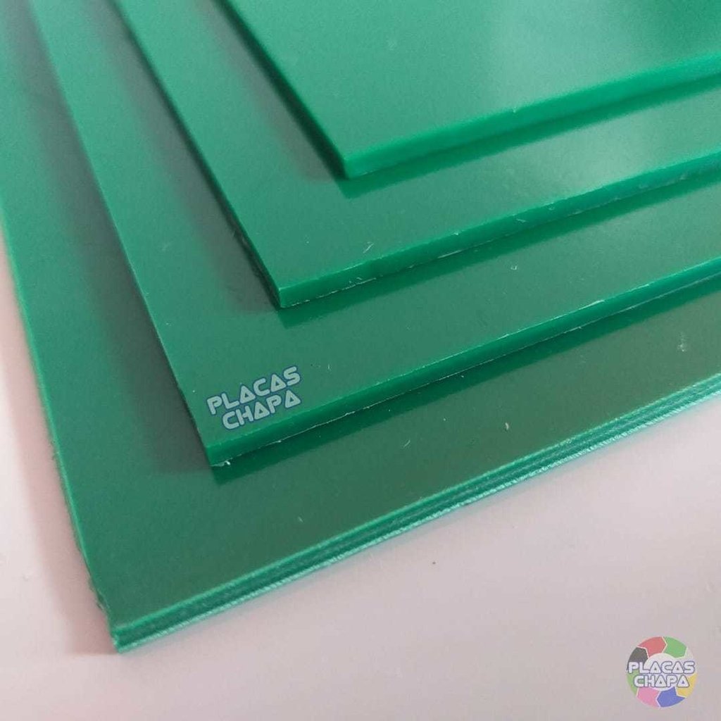Placa PS Poliestireno Verde 3mm