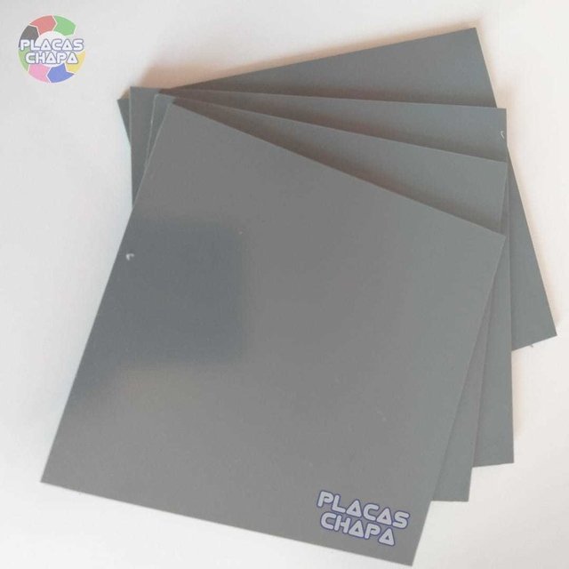 Placa PS Poliestireno Cinza 3mm