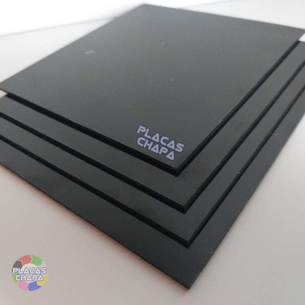 Placa PS Poliestireno Preto